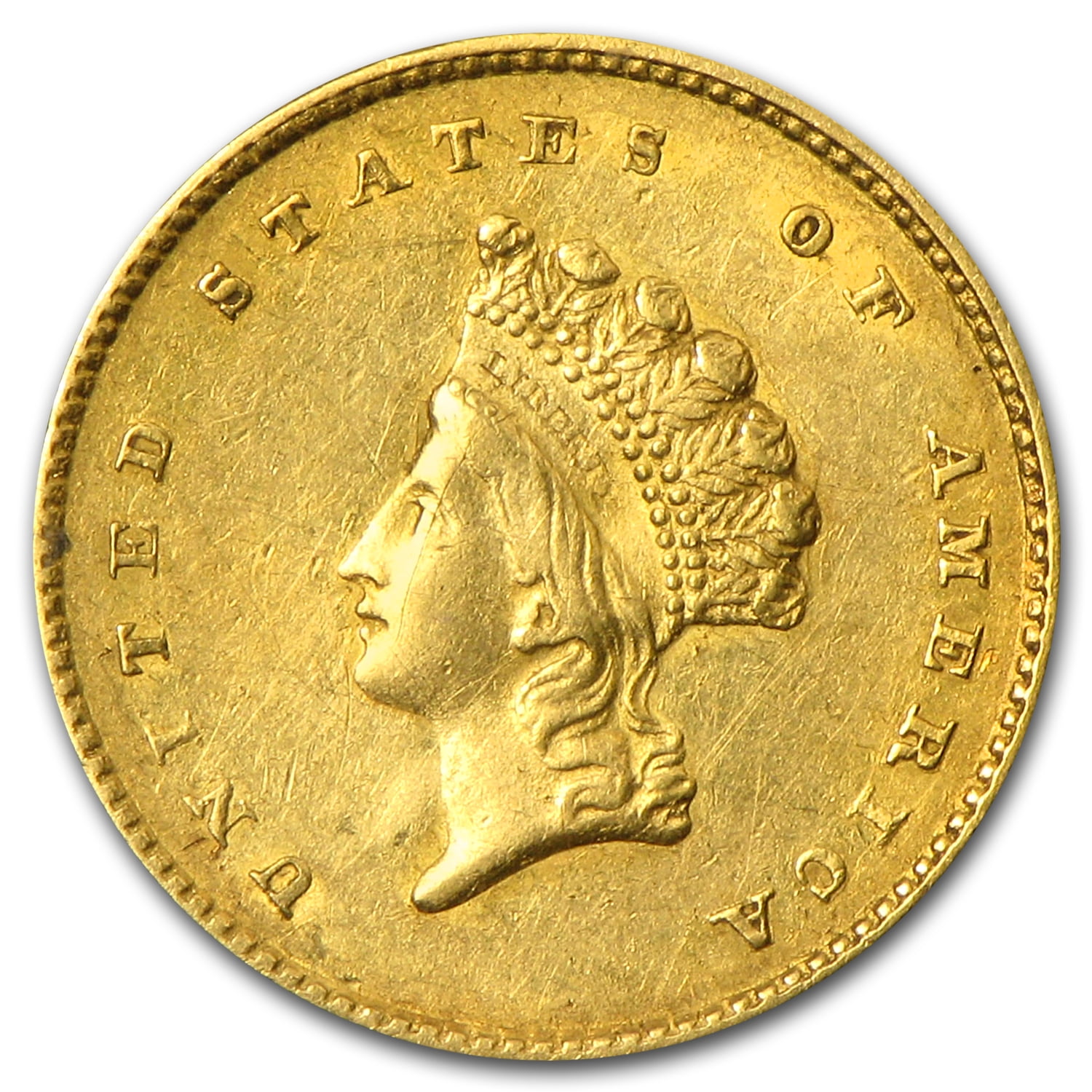$1 Indian Head Gold Dollar Type 2 XF (Random Year) - Walmart.com