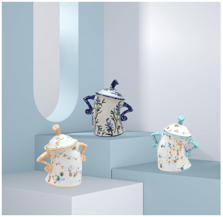 1 Jars with Attitude, Funky Teapots with Good Seals and Prints, Large ...