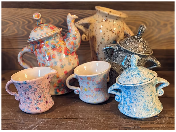 1 Jars with Attitude, Funky Teapots with Good Seals and Prints, Large ...