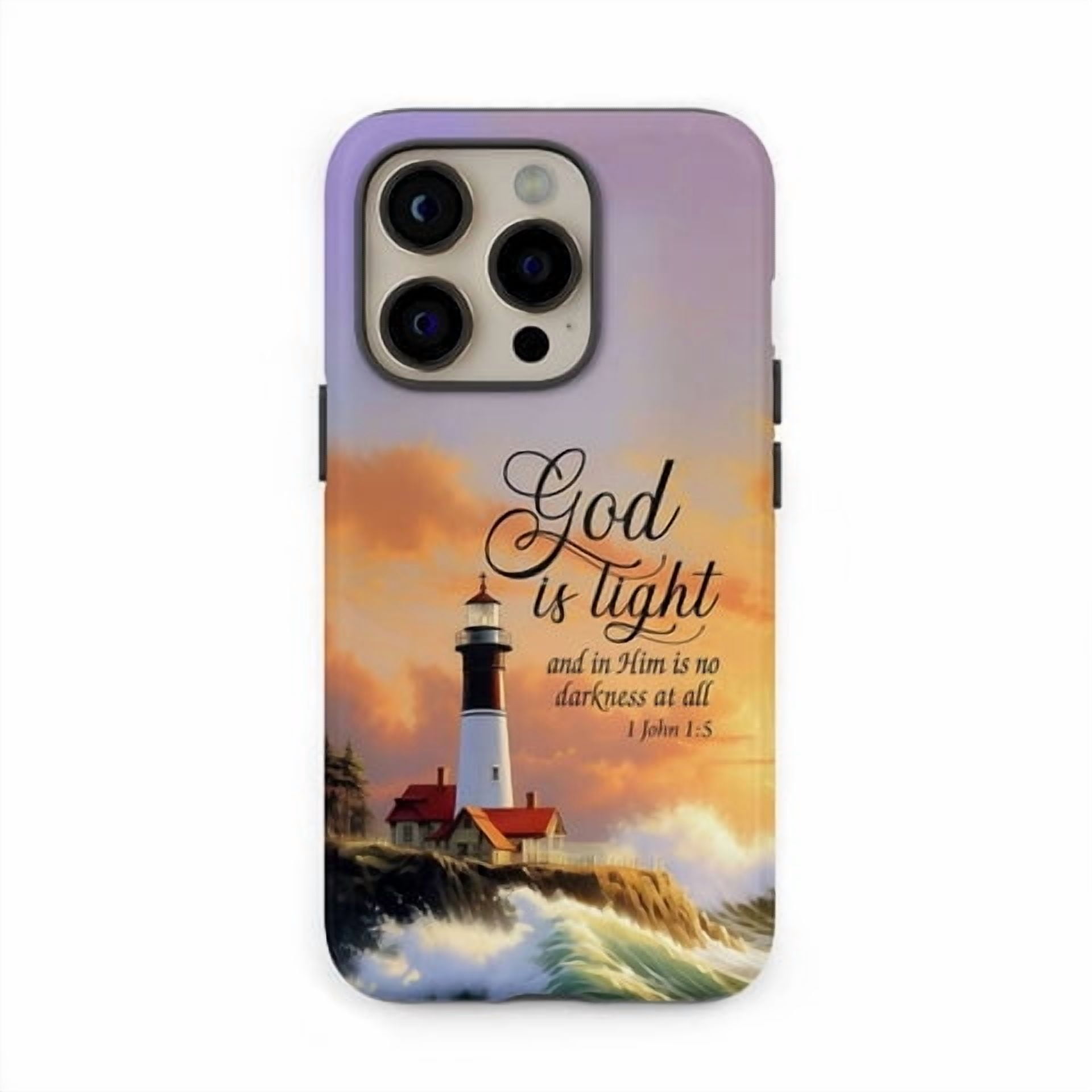 1 John 1:5 God Is Light Lighthouse Phone Case Compatible with iPhone 11 ...