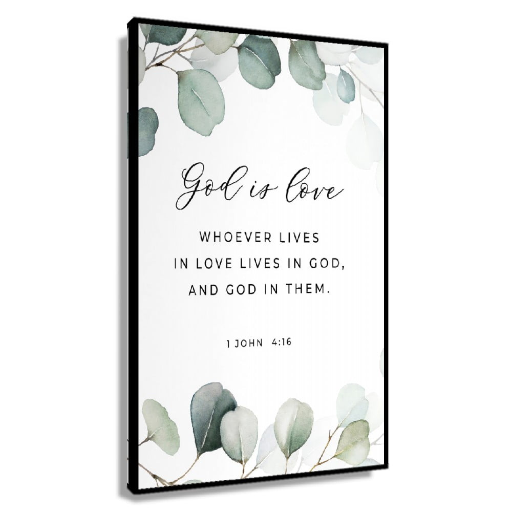 1 John 4 16 God Is Love Bible Verse Wall Art, Downloadable Scripture ...
