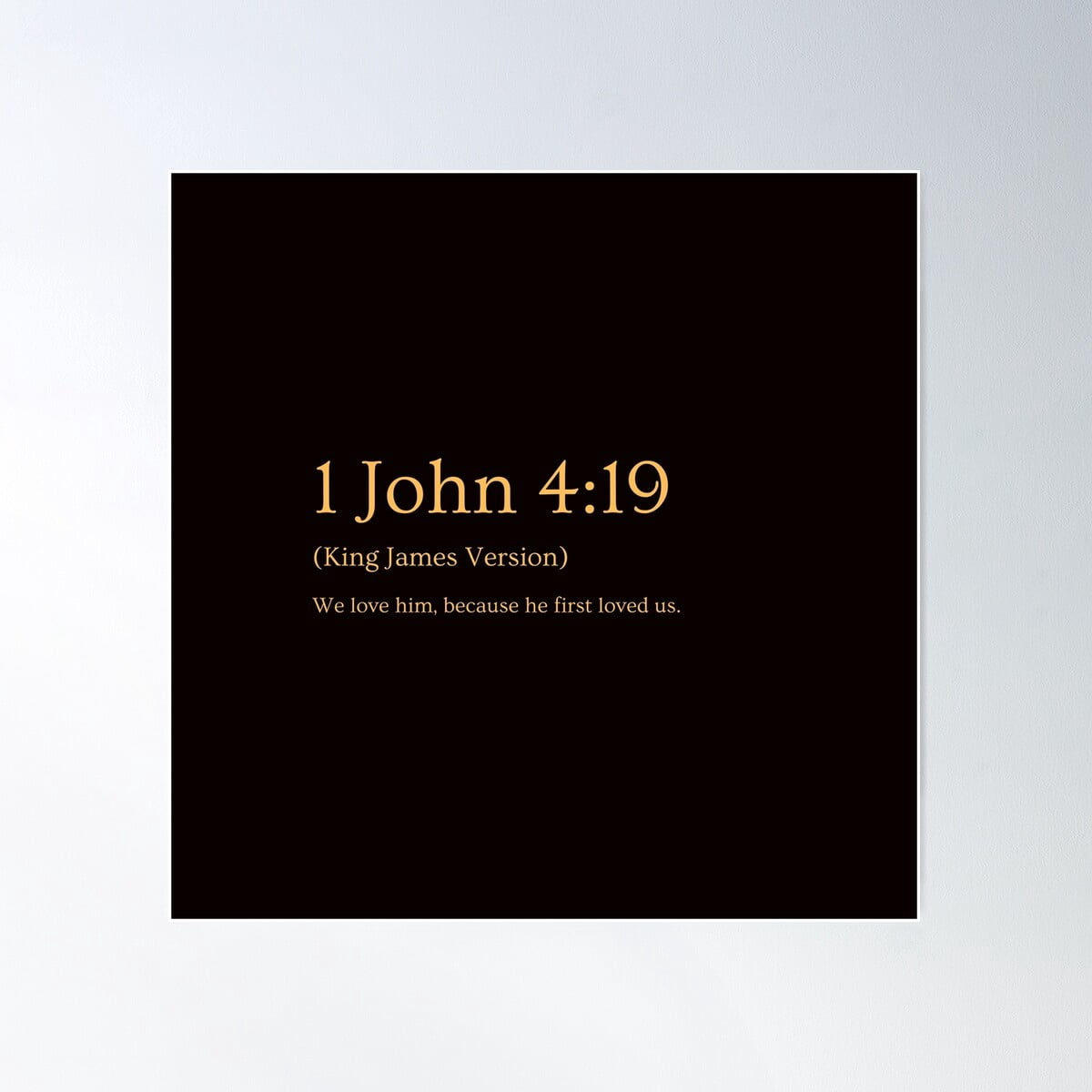 1 John 4:19 Bible Poster Wall Art, Modern Wall Decor For Living Room ...