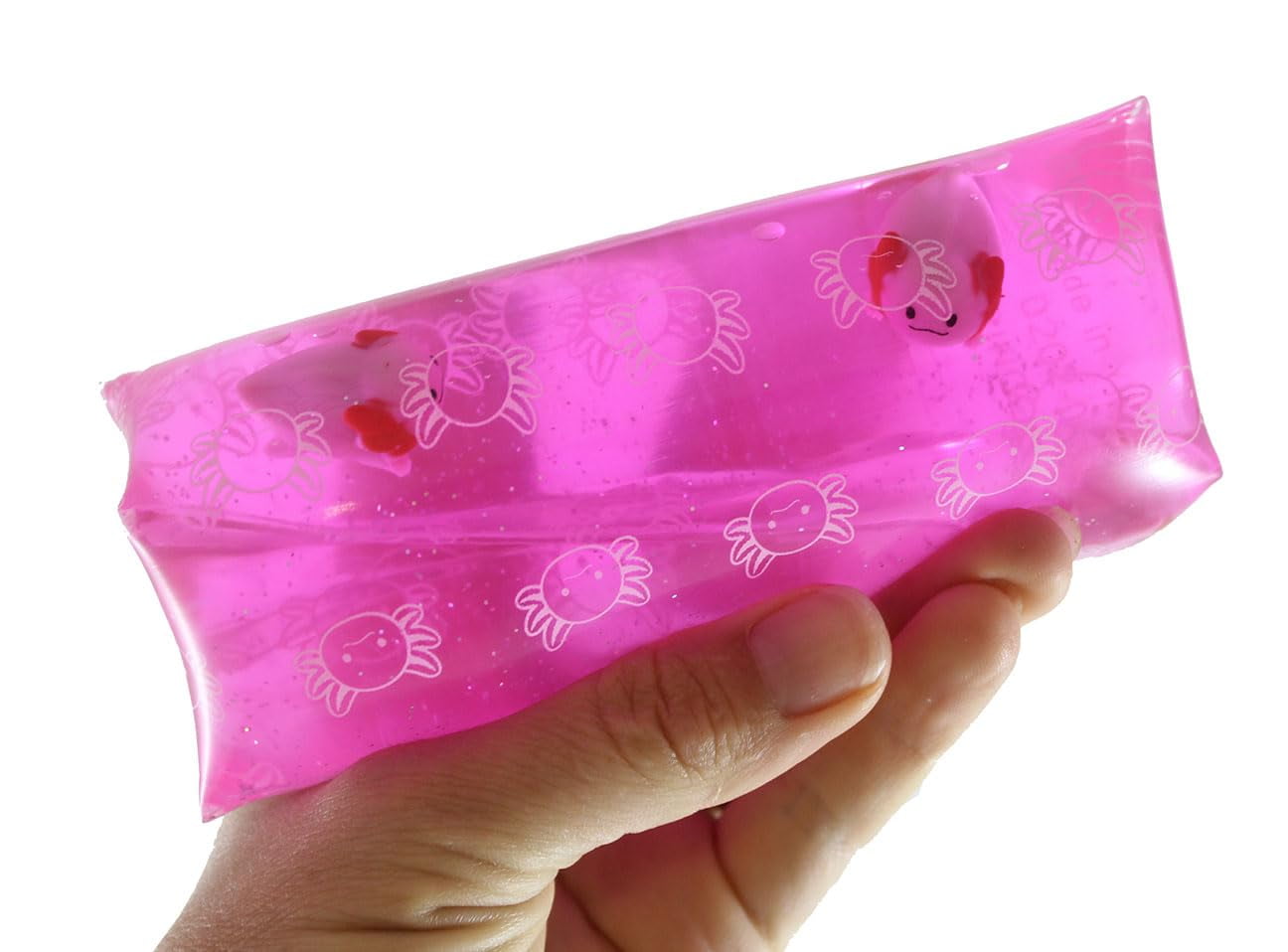 1 Jumbo Axolotl Animal Water Filled Tube Snake Stress Toy - Squishy ...