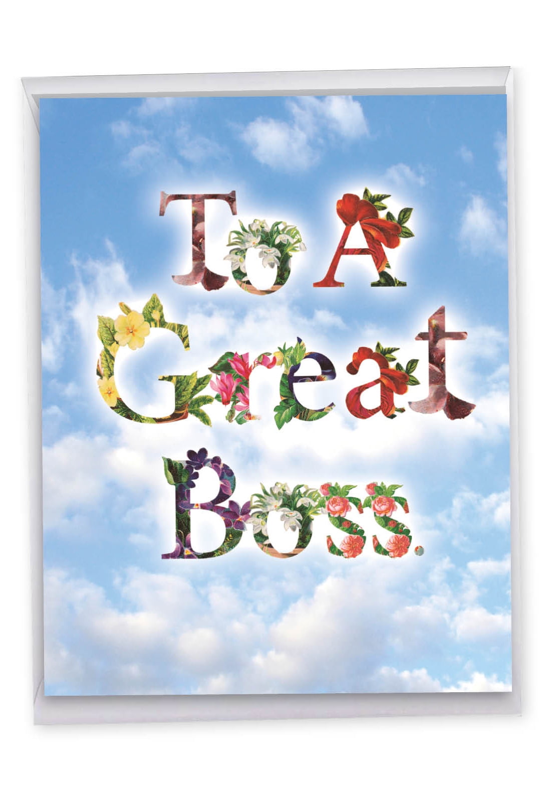 1 Jumbo Boss's Day Greeting Card (8.5 x 11 Inch) - Thanks a Bunch Boss ...