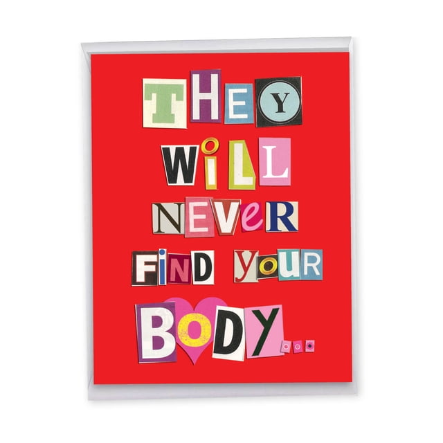 1 Jumbo Funny Birthday Card with Envelope (8.5 x 11 Inch) - Never Find ...