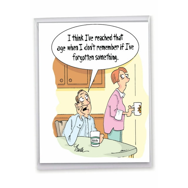 1 Jumbo Funny Birthday Greeting Card (8.5 x 11 Inch) - Remember if I've ...