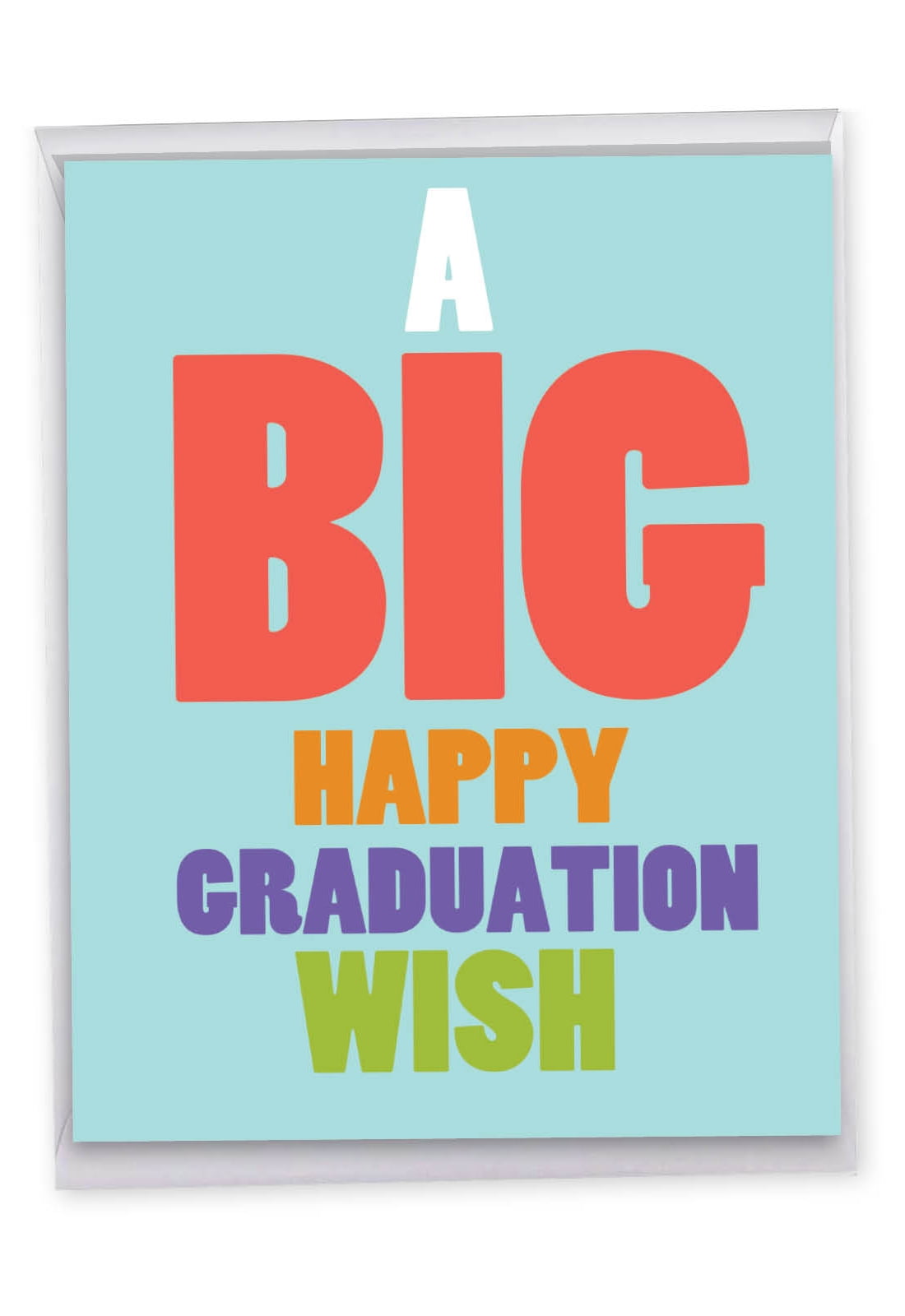 1 Jumbo Funny Happy Graduation Greeting Card (8.5 x 11 Inch) - Big ...