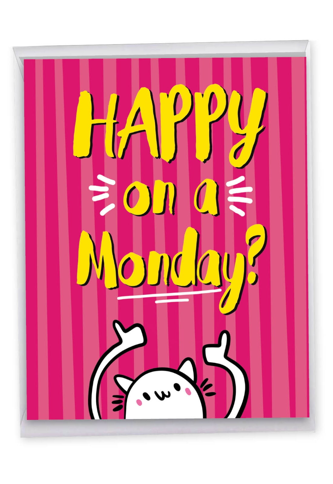 1 Jumbo Funny Retirement Greeting Card (8.5 x 11 Inch) - Happy Monday ...