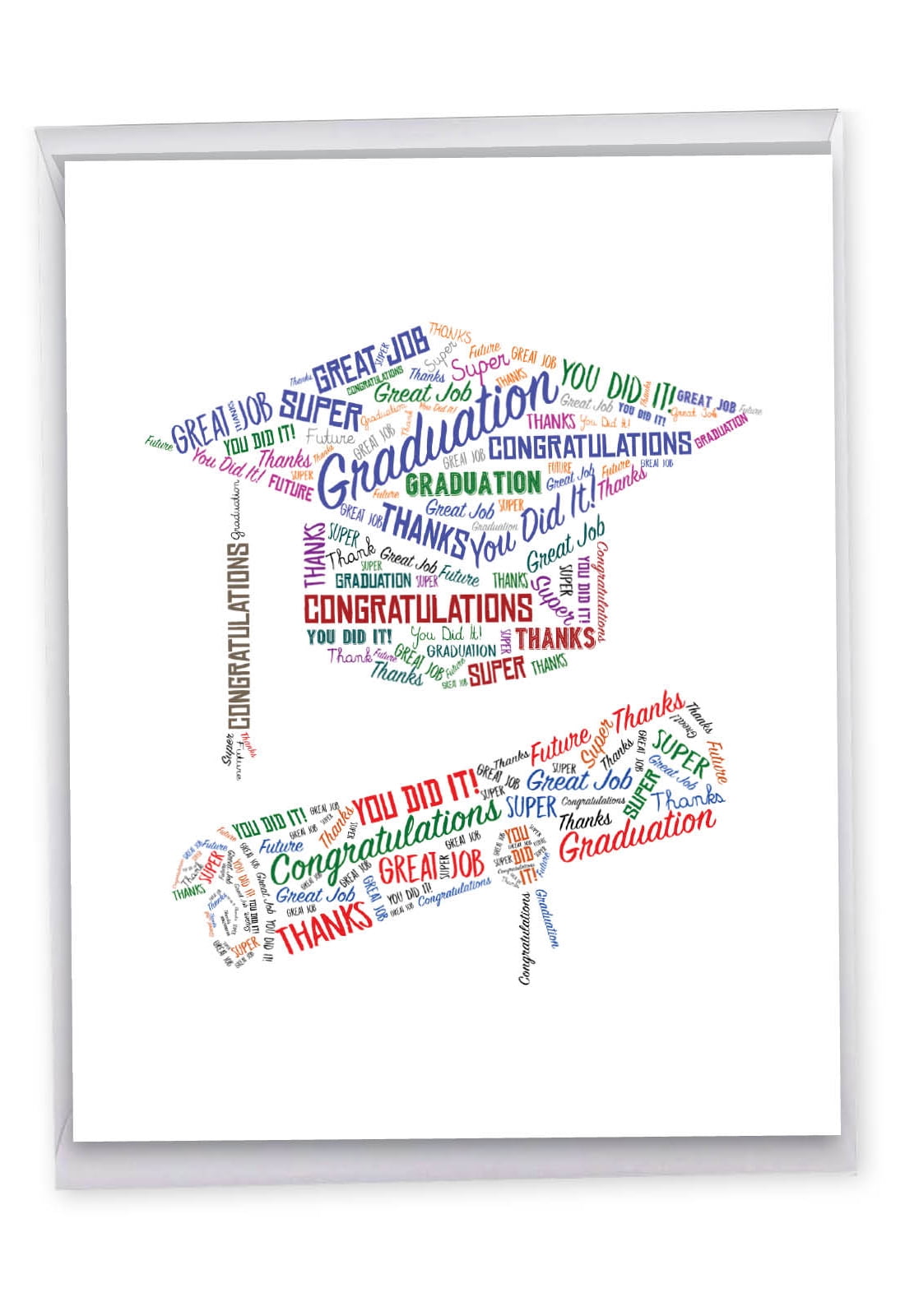1 Jumbo Happy Graduation Greeting Card (8.5 x 11 Inch) - Diploma ...