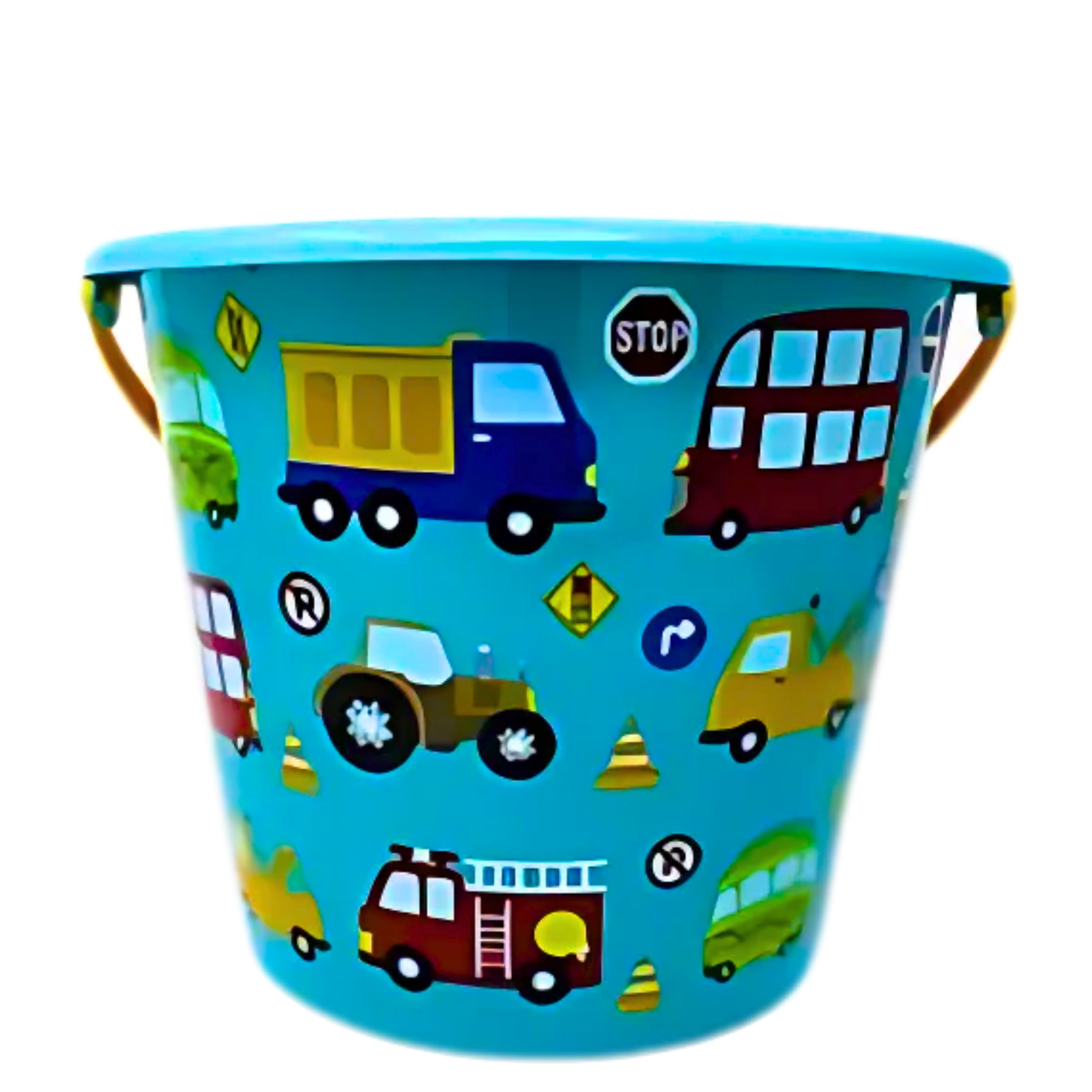 (1) Jumbo Truck-Themed Easter Basket, 8-Inch Reusable Plastic Bucket w ...
