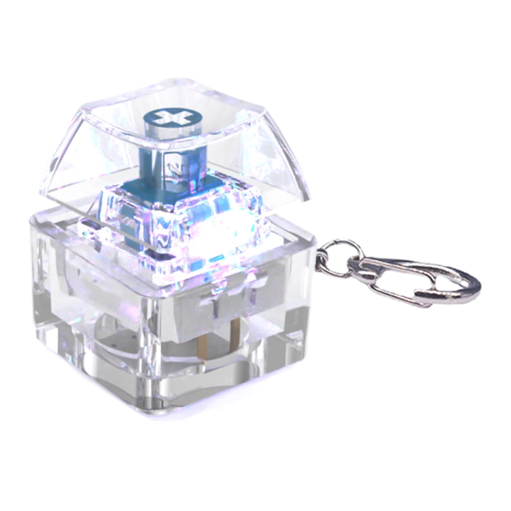 1-Key Mechanical Keycap Tester Keychain With LED Lighting For Stress ...