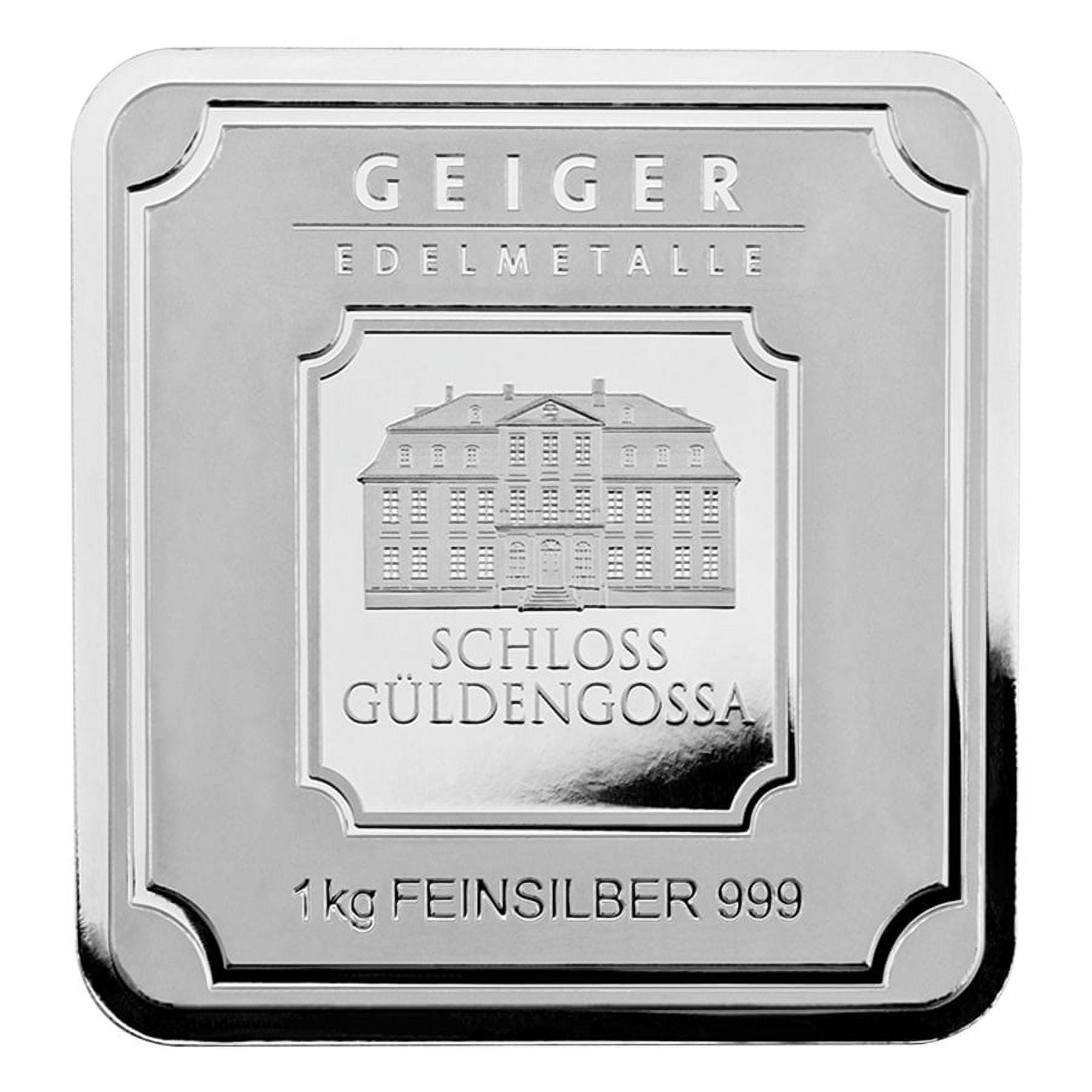 1 Kilo Geiger Original Square Silver Bar .999 Fine (in Assay) - Walmart.com
