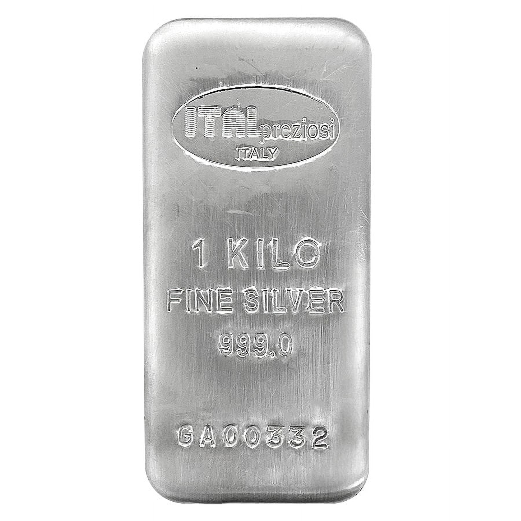 1 Kilo Italpreziosi Italian Silver Cast Bullion Bar .999 Fine - Walmart.com