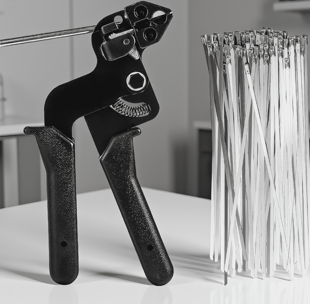 1-Kit Stainless Steel Cable Tie with 100Pcs 4.6x270mm Stainless Steel ...