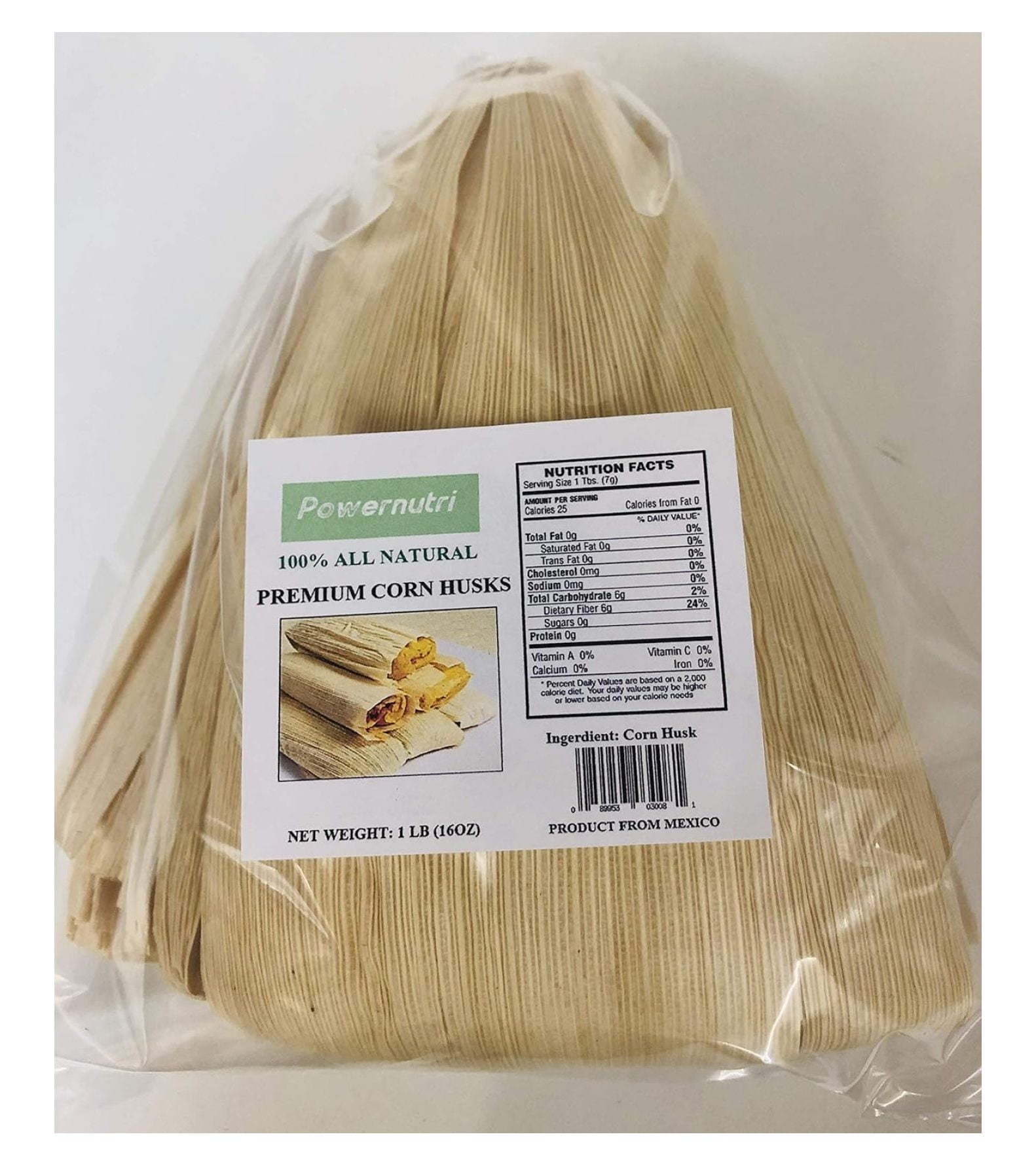 1 LB (16OZ) Corn Husks for Tamales Wrappers ,Super ,ALL NATURAL PREMIUM ...