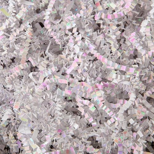 1 LB Crinkle Cut Paper Shred Filler Diamond White Crinkle Shredded ...