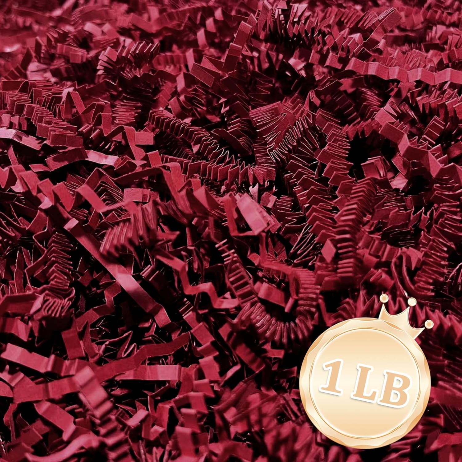 1 LB Deep Red Crinkle Cut Paper Shred Filler Great for Gift Wrapping ...