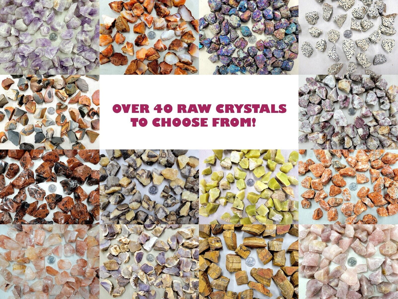 1 LB ROUGH CRYSTALS BULK WHOLESALE ROCKS MINERALS FOR TUMBLING ...