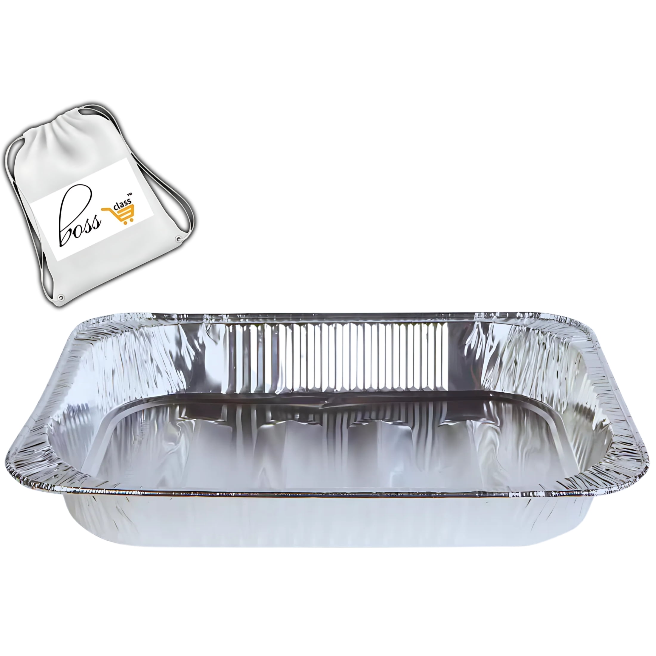 (1) Large Aluminum Foil Roaster Pan, 18x13.5 Inches Heavy-Duty ...