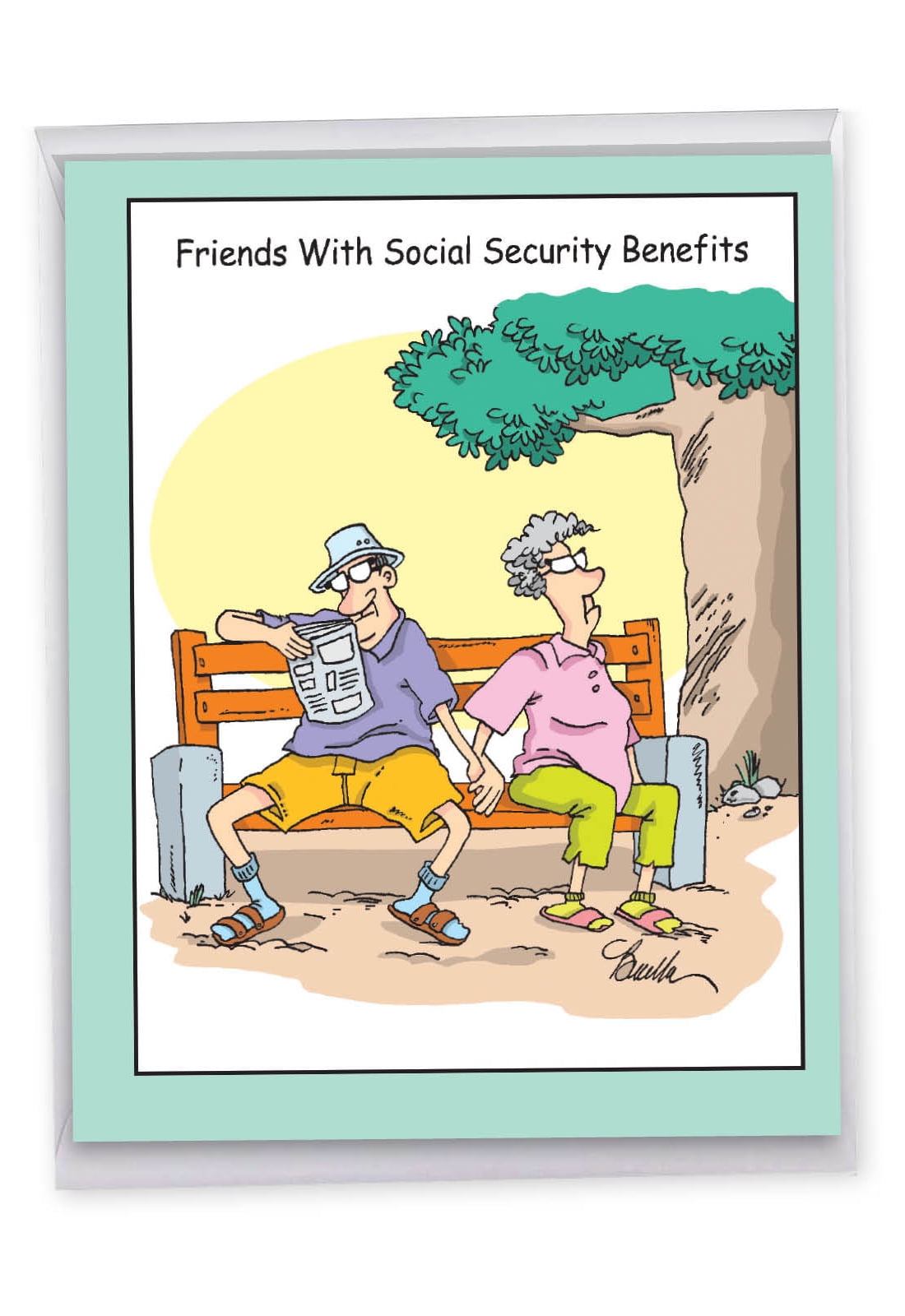 1 Large Funny Birthday Card (8.5 x 11 Inch) - Social Security Benefits ...