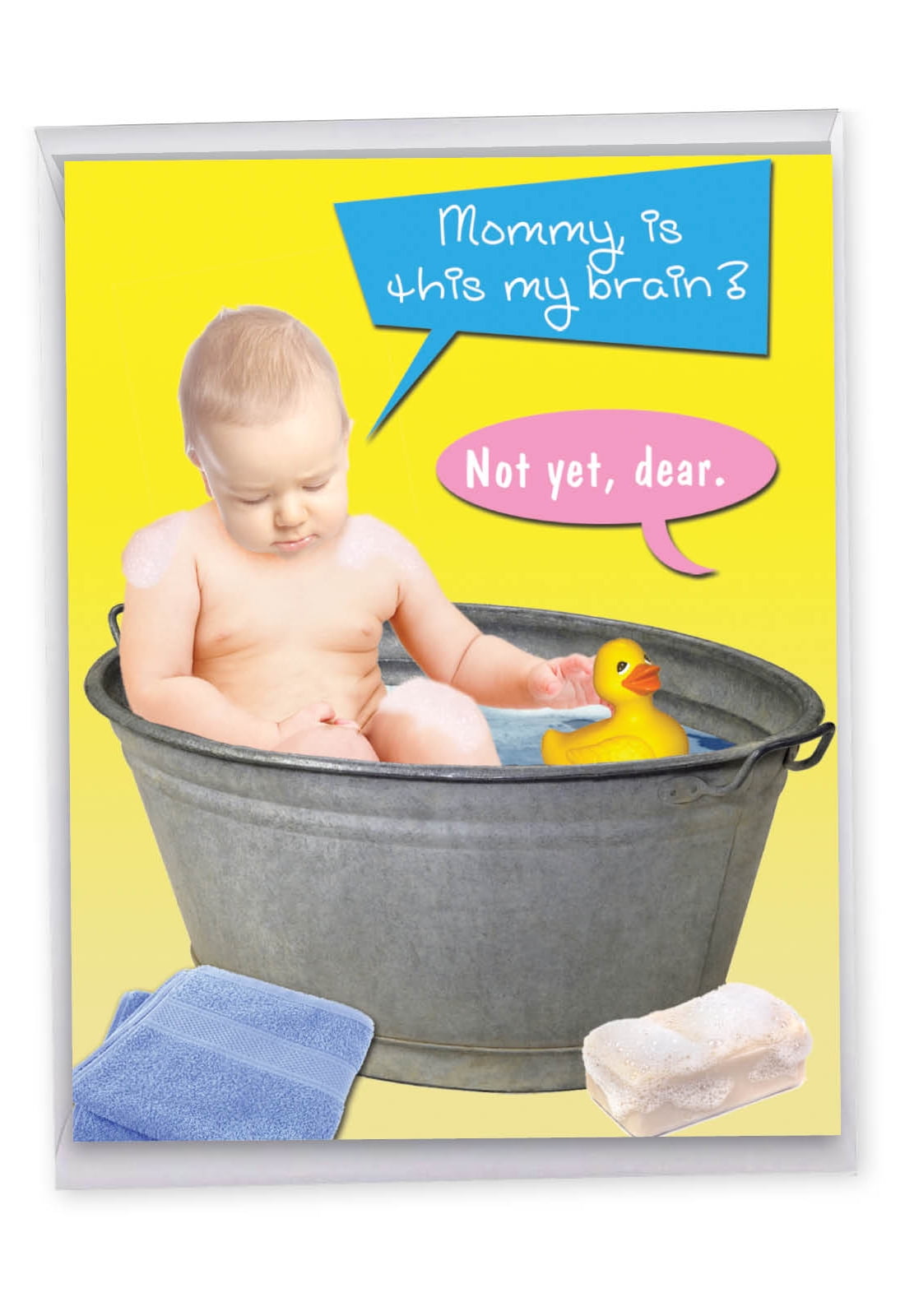 1 Large Funny Happy Birthday Greeting Card (8.5 x 11 Inch) - My Brain ...