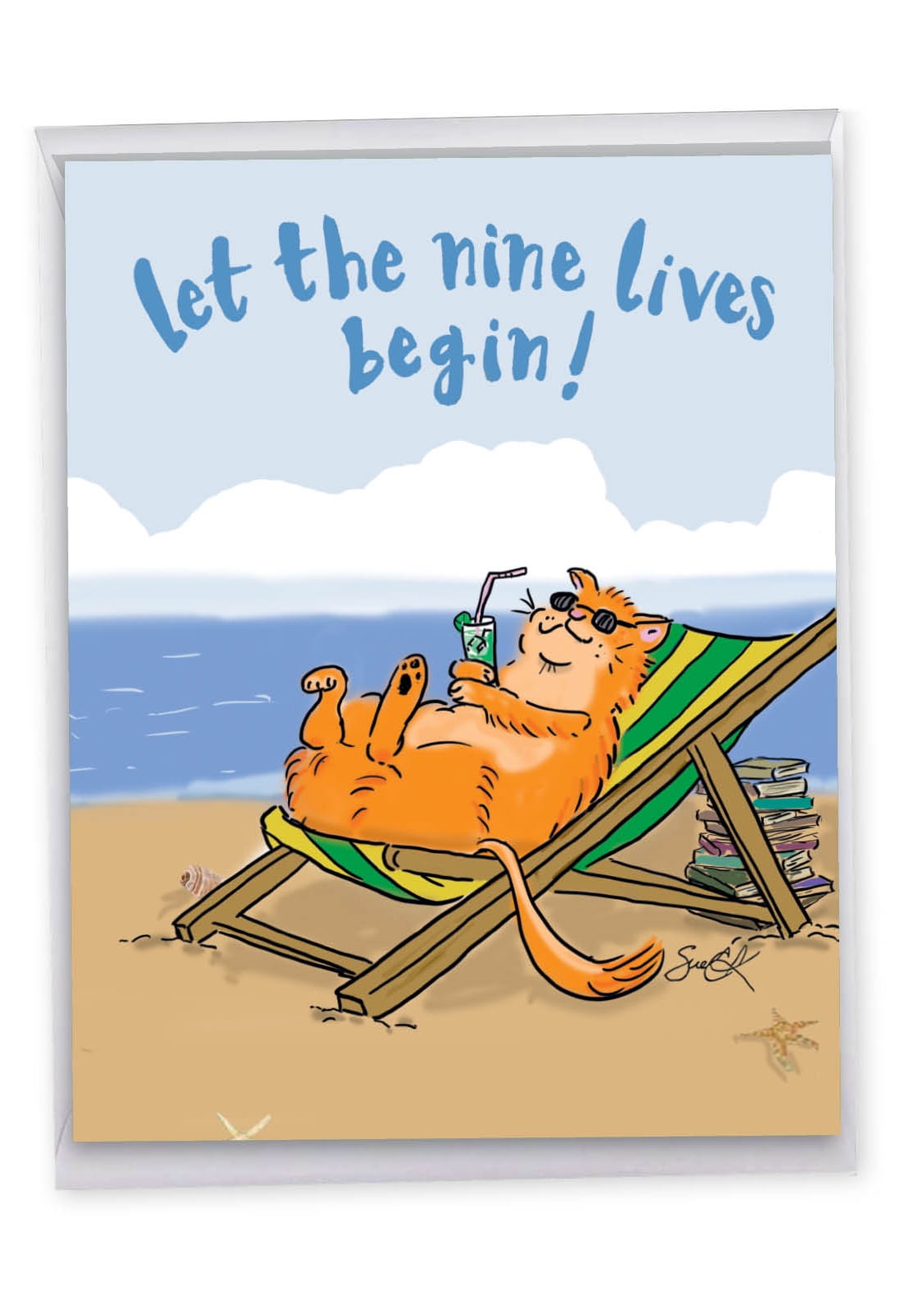 Jumbo Funny Retirement Greeting Card - 8.5x11 Inch, Cat Design ...