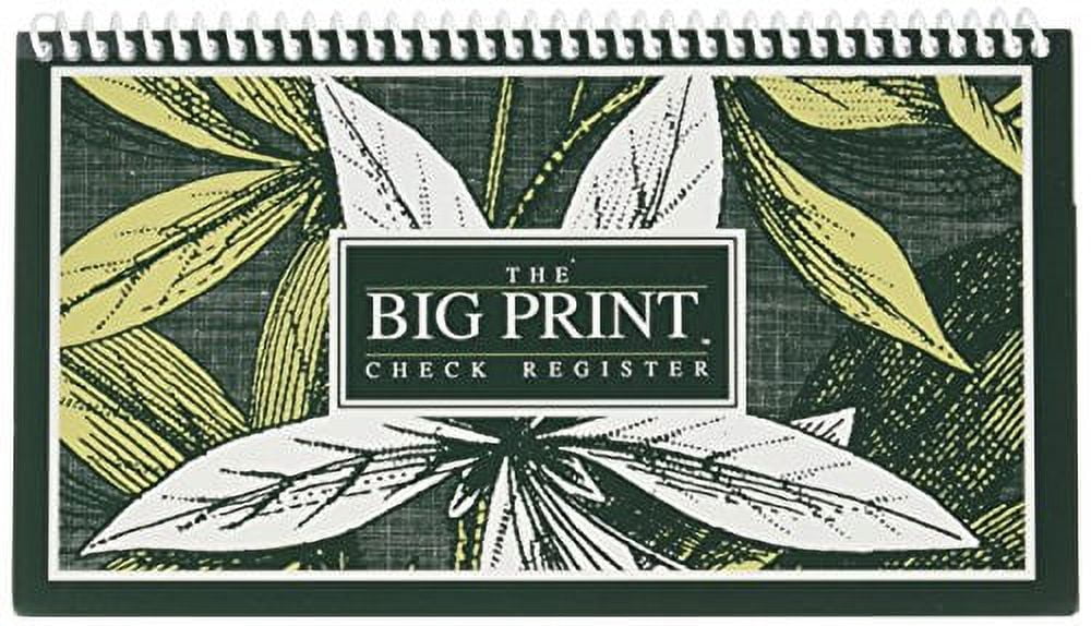 1 Large Print Check Register and 2 Large Print Pens - Walmart.com