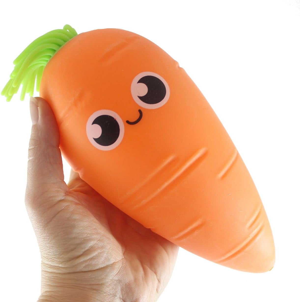 1 Large Puffer Carrot Fidget Ball - Indoor Soft Hairy Air-Filled ...