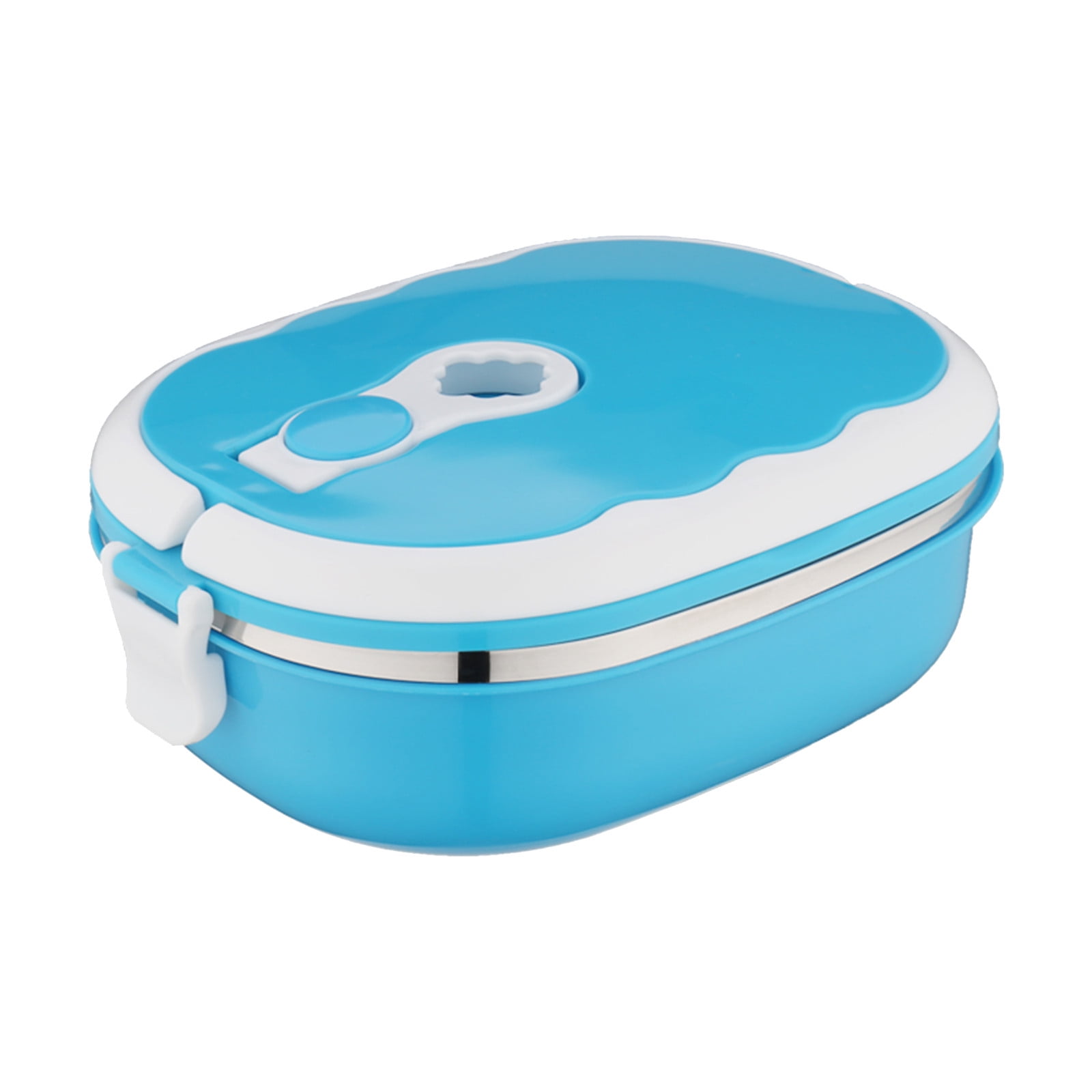 1-Layer Stainless Steel Lunch Box 900ml Leak-Proof Rectangular Food ...