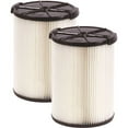 RIDGID 1-Layer Standard Pleated Paper Filter for Wet/Dry Vacuum, Fits 5 ...