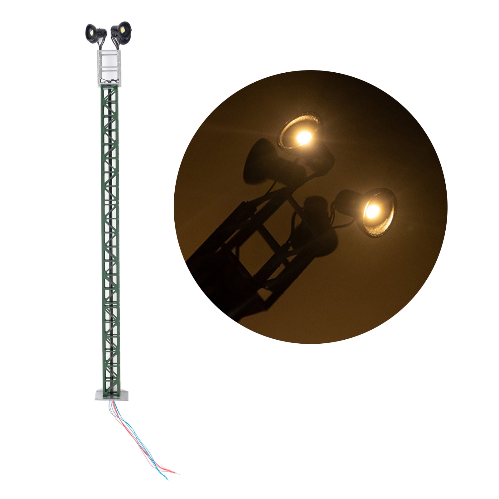 1 Layout Lamppost LED Lamp Railway Train Scenery Decoration Table War ...