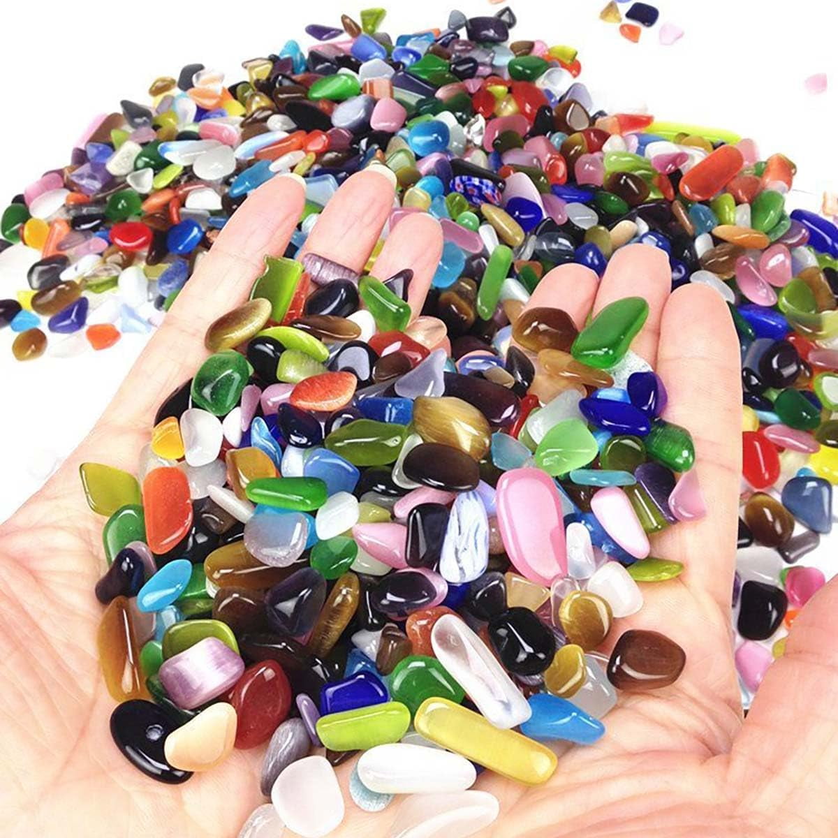 1 Lb (460 g) Decorative Crystal Pebbles Irregular Shaped Colorful Opal ...