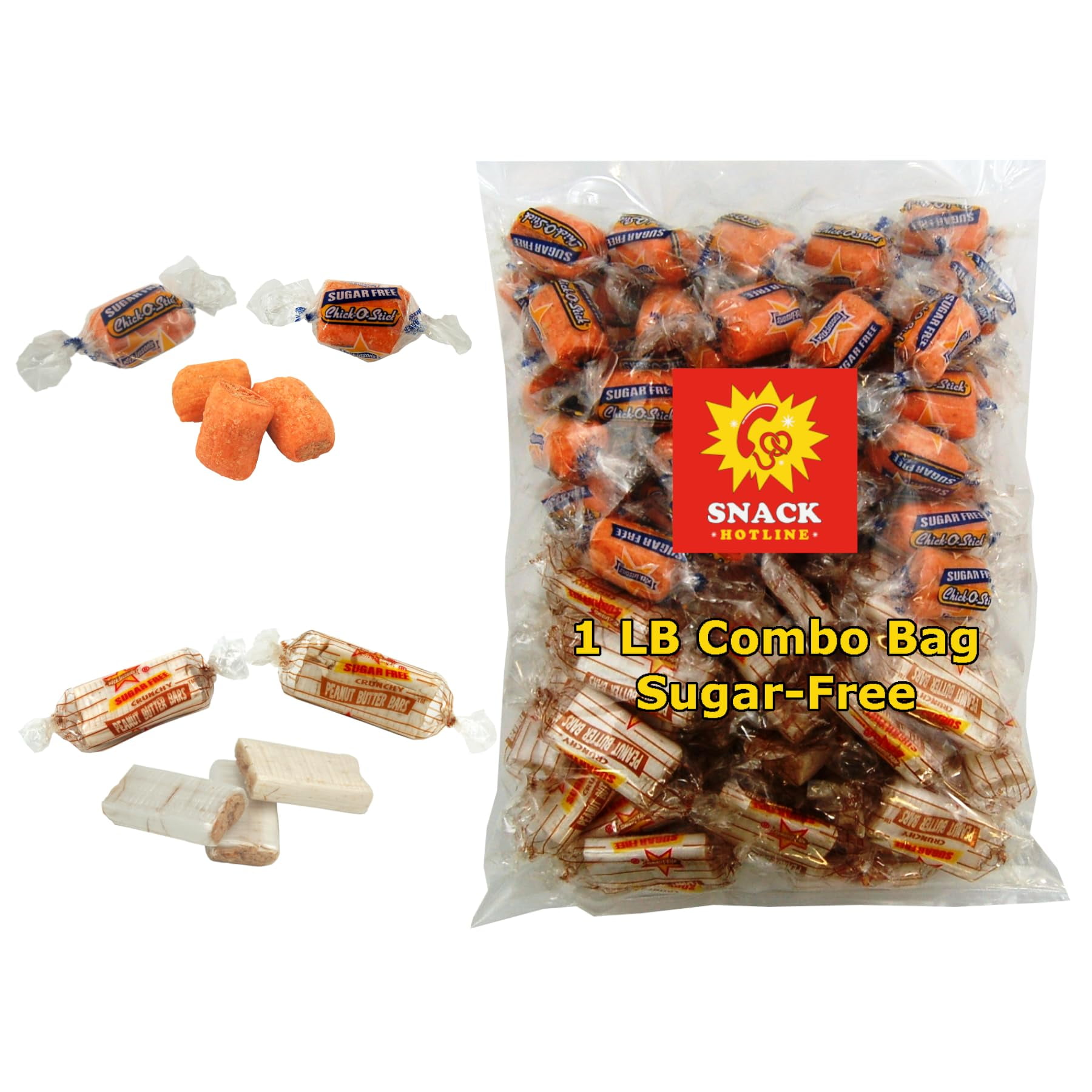 1 Lb Bag Of Sugar-Free Chick O Stix Nuggets And Peanut Butter Bars - 50 ...