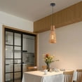 1-Light Boho Rattan Woven Pendant Light Kitchen Island Ceiling Light ...