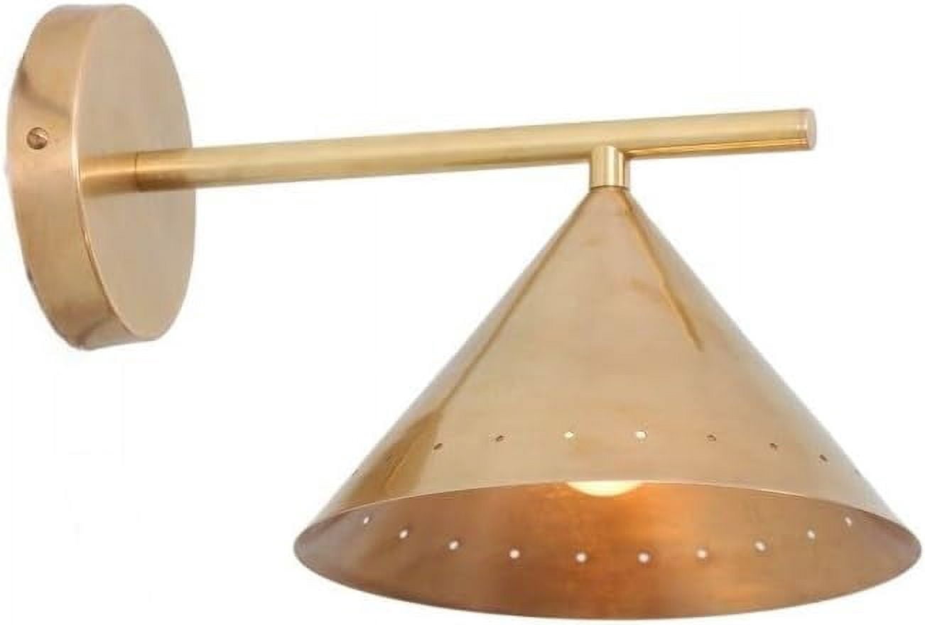 1 Light Cone Handmade Vintage Wall Mid Century Modern Raw Brass Light ...