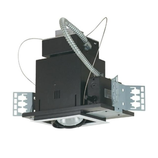 1 Light Double Gimbal Recessed Metal Halide Fixture - White & Black ...