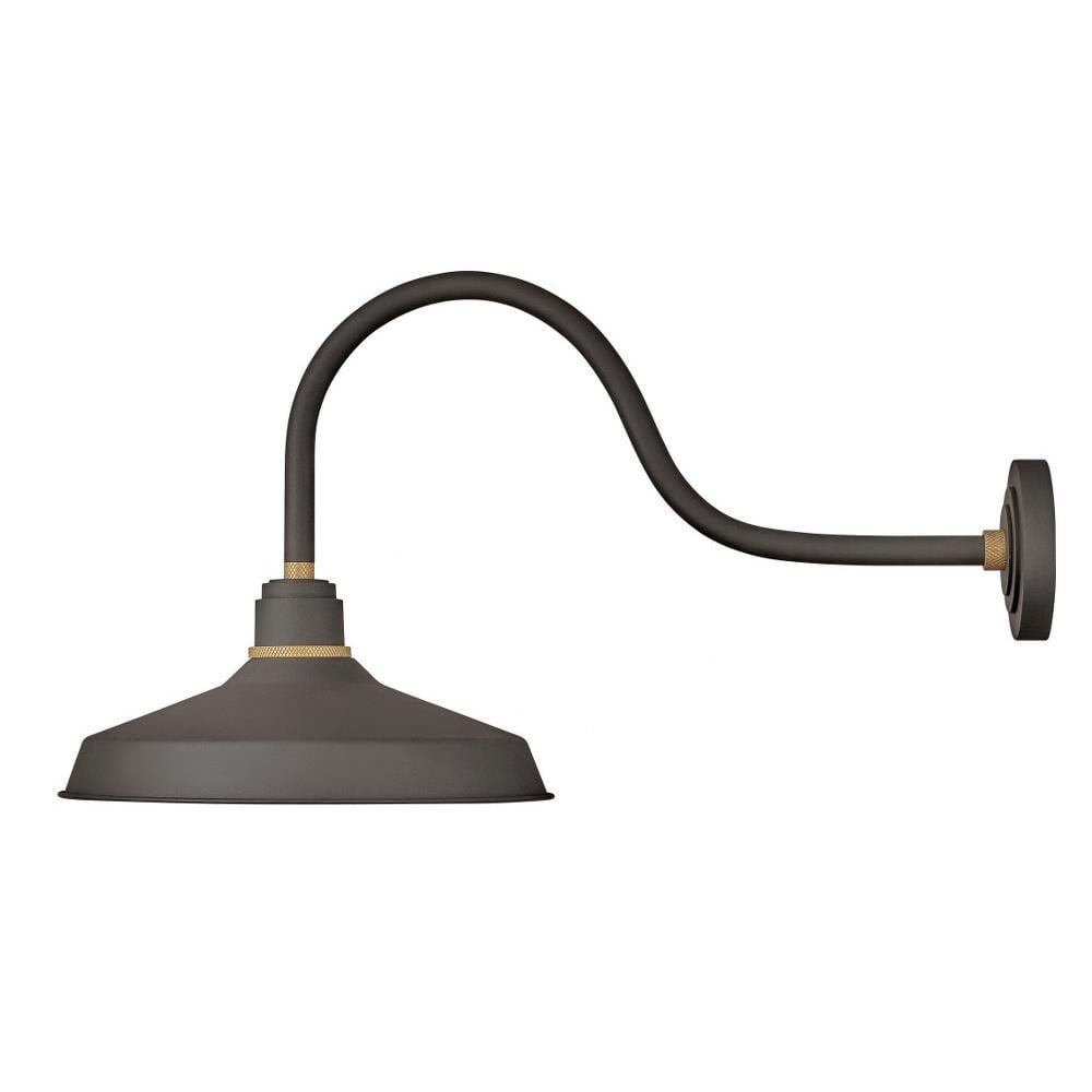 1 Light Large Outdoor Gooseneck Barn Light Traditional-Industrial Style ...