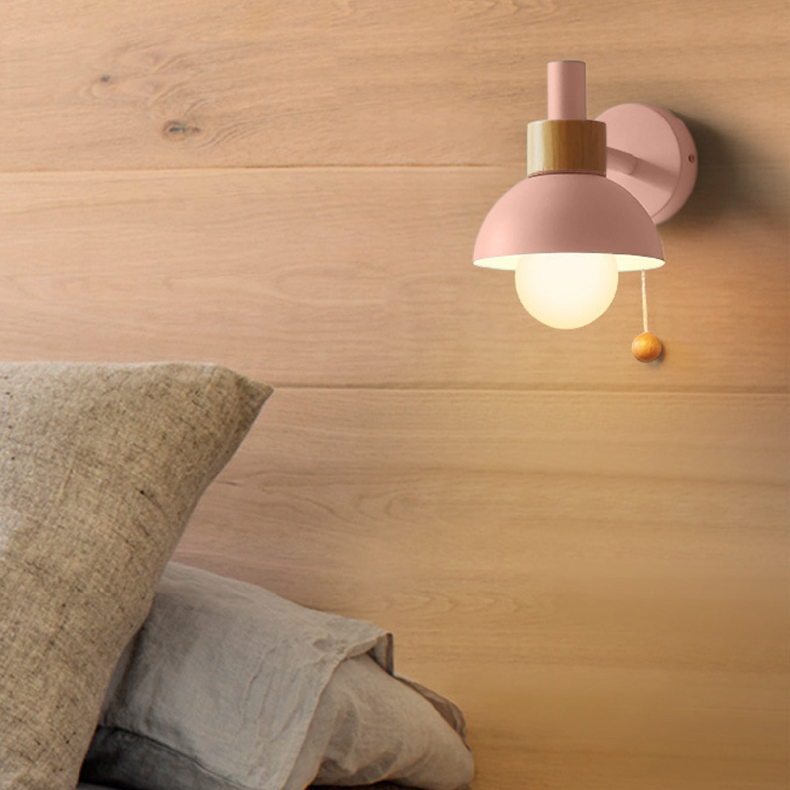 1-Light Nordic Bathroom Wall Sconce with Pull Chain Switch, Modern ...