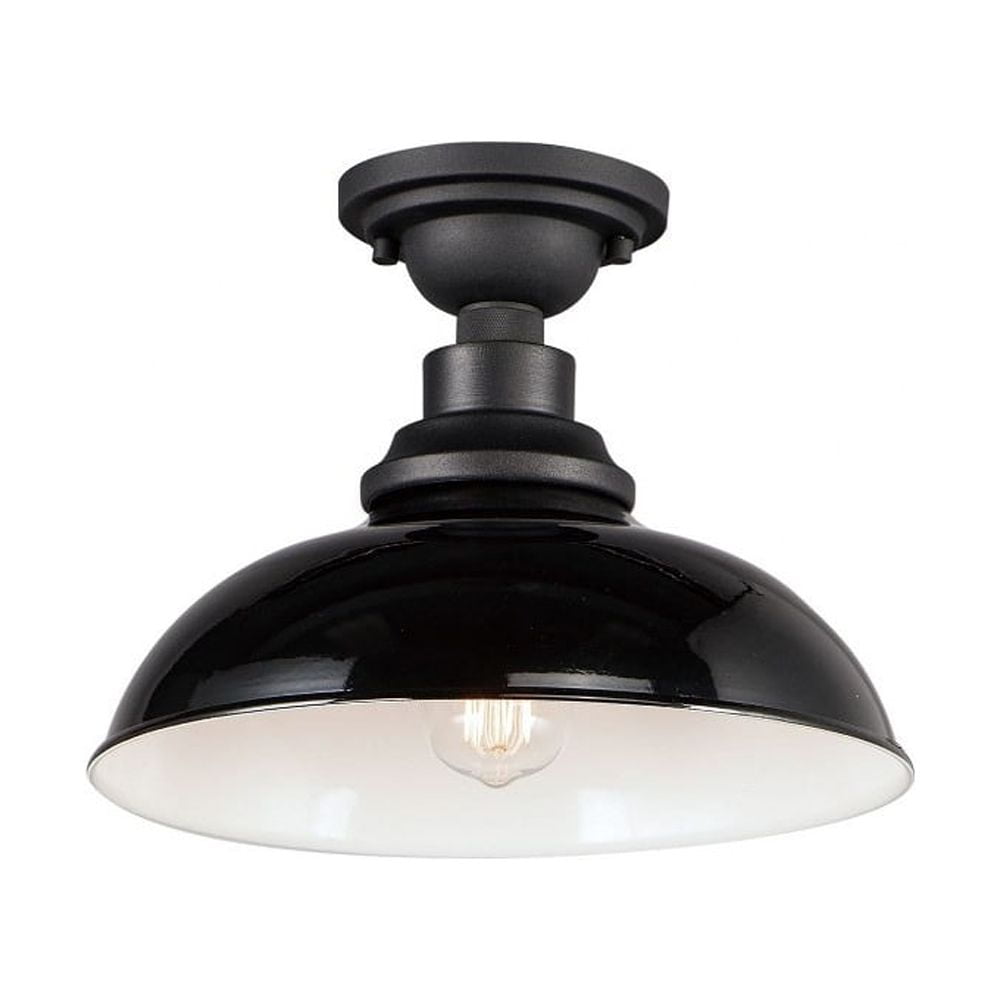 1 Light Outdoor Flush Mount-Gloss Black/Black Finish Maxim Lighting ...