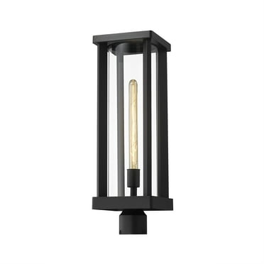 Outdoor Light Fixture Support Post 19-1/2 In. Black - Walmart.com