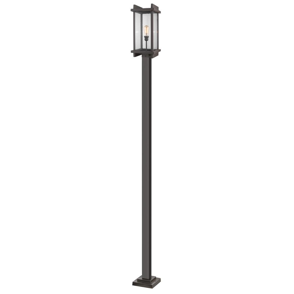 1 Light Outdoor Post Mount Lantern In Craftsman Style 12.5 Inches Wide ...