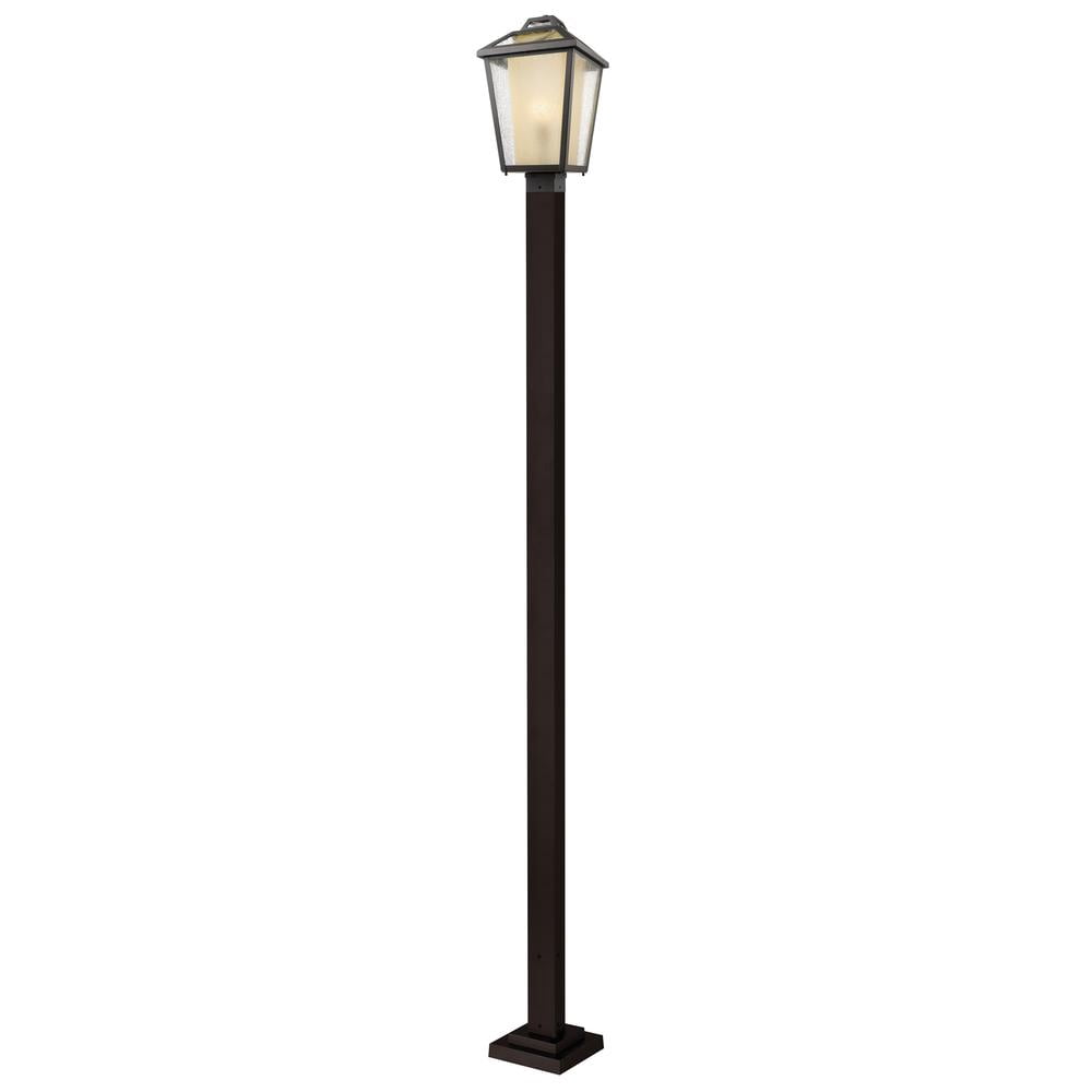 1 Light Outdoor Post Mount Lantern In Craftsman Style 12.5 Inches Wide ...
