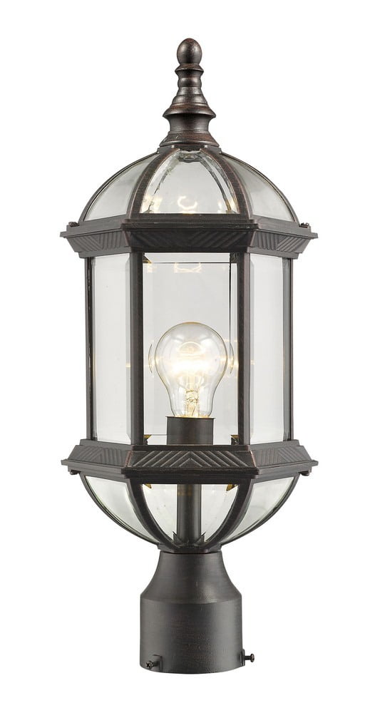 1 Light Outdoor Post Mount Lantern In Industrial Style 8 Inches Wide By ...