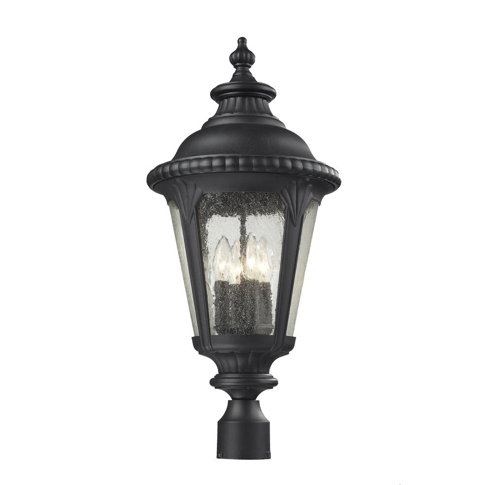 1 Light Outdoor Post Mount Lantern In Traditional Style 14.75 Inches ...