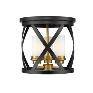 Z Lite 728P13-MB-BN 13 in. Soriano 1 Light Matte Black & Brushed Nickel ...
