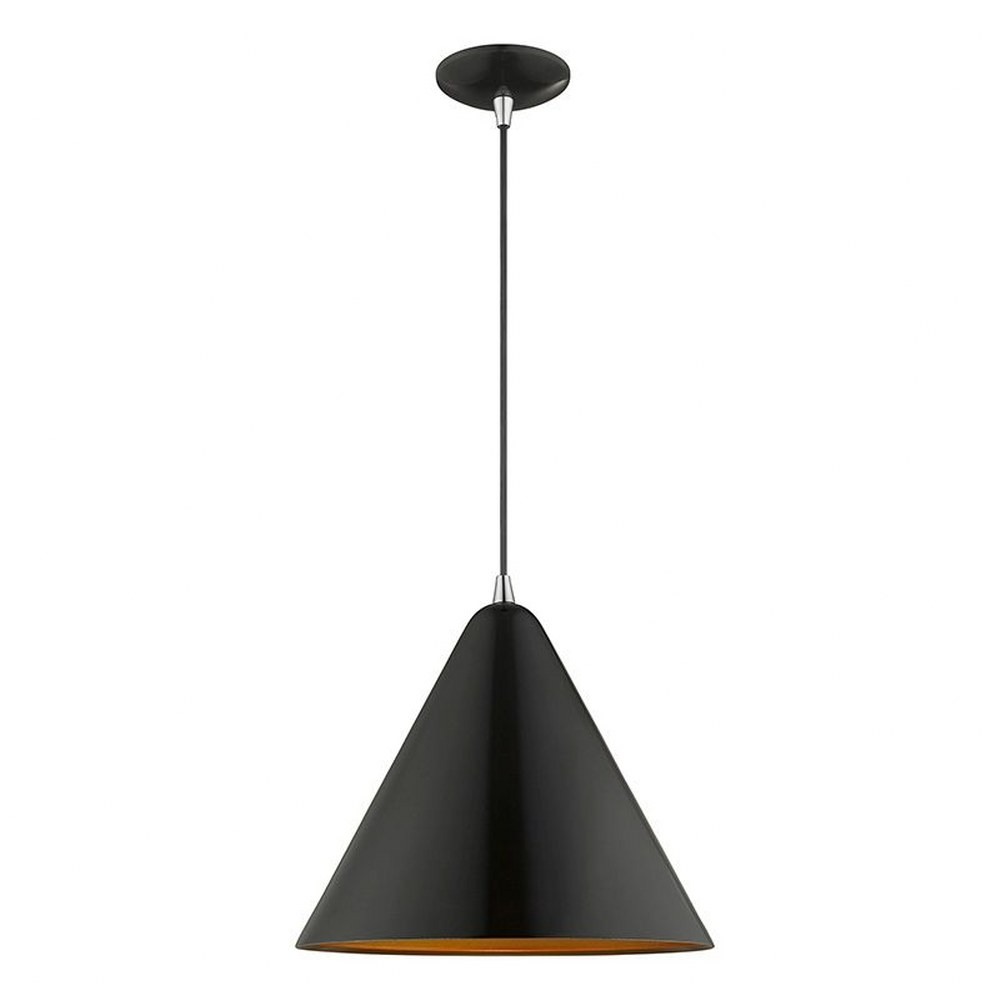 1 Light Pendant in Modern Style-18 inches Tall and 14 inches Wide-Shiny ...