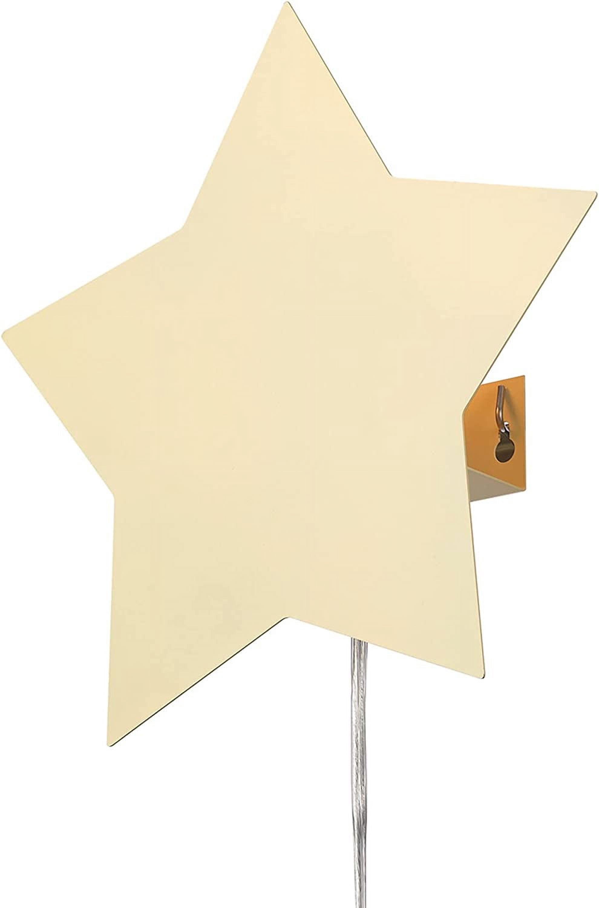 1-Light Plug-in Wall Sconce, Star Shaped, Yellow, Bulb Not Included ...