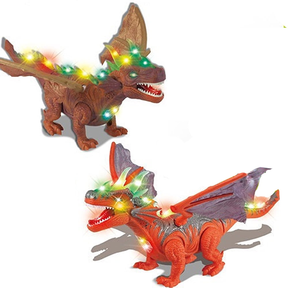 1 Light Up Dragon Walking Dinosaur LED Cool Toy Roaring Sounds Juguetes ...
