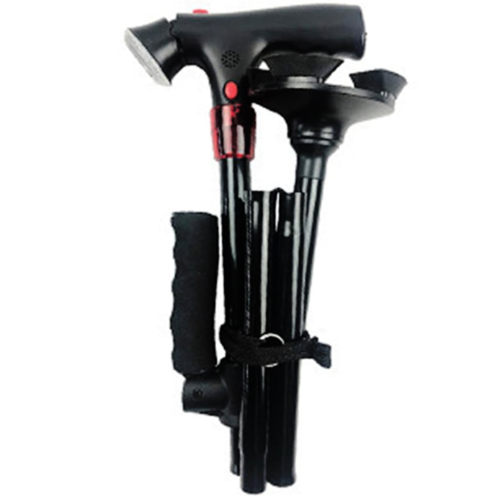 1. Lightweight Folding Walking Cane with LED Light, Adjustable Height ...