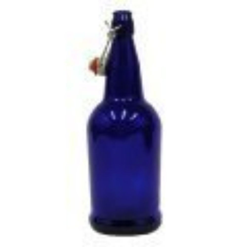 1 Liter Cobalt Blue Flip Top Bottles (Grolsch Style) 33 Oz (Case of 12 ...